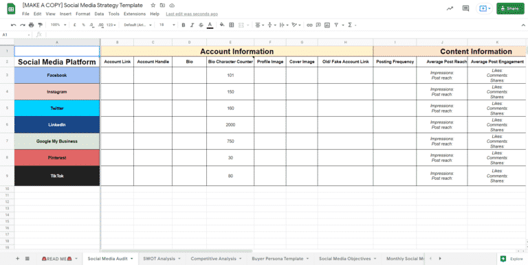 The Free Social Media Strategy Template You Need - SocialBee