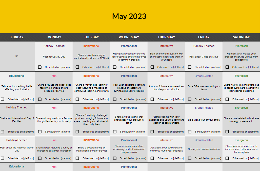 Template How To Build A Social Media Content Calendar In 2023 SocialBee Template How To Build A Social Media Content Calendar In 2023 SocialBee