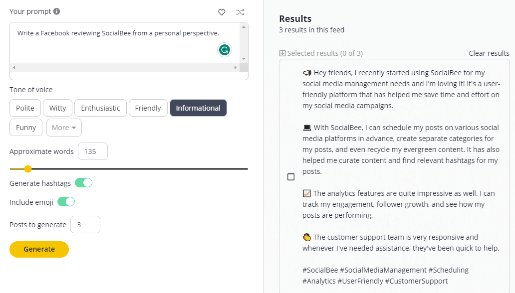 1000+ AI & ChatGPT Prompts for Social Media Post Generation - SocialBee
