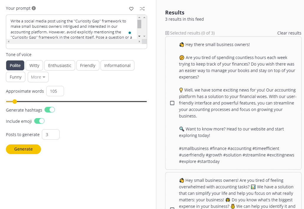 1000+ AI & ChatGPT Prompts for Social Media Post Generation - SocialBee