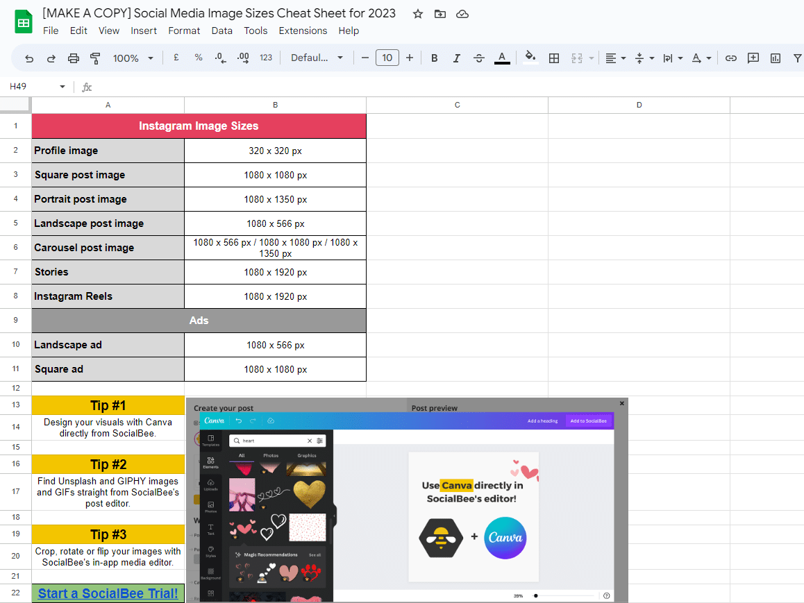 The Updated Social Media Image Sizes Cheat Sheet for 2023 - SocialBee