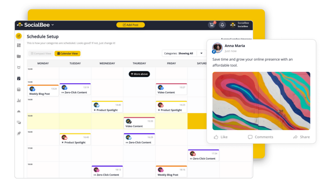 SocialBee Overview Video | Get a SocialBee Demo | Social Media Planner for All Your Accounts ...