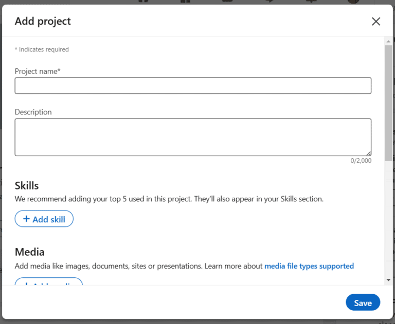 How to add projects to LinkedIn: Showcase your best work - SocialBee