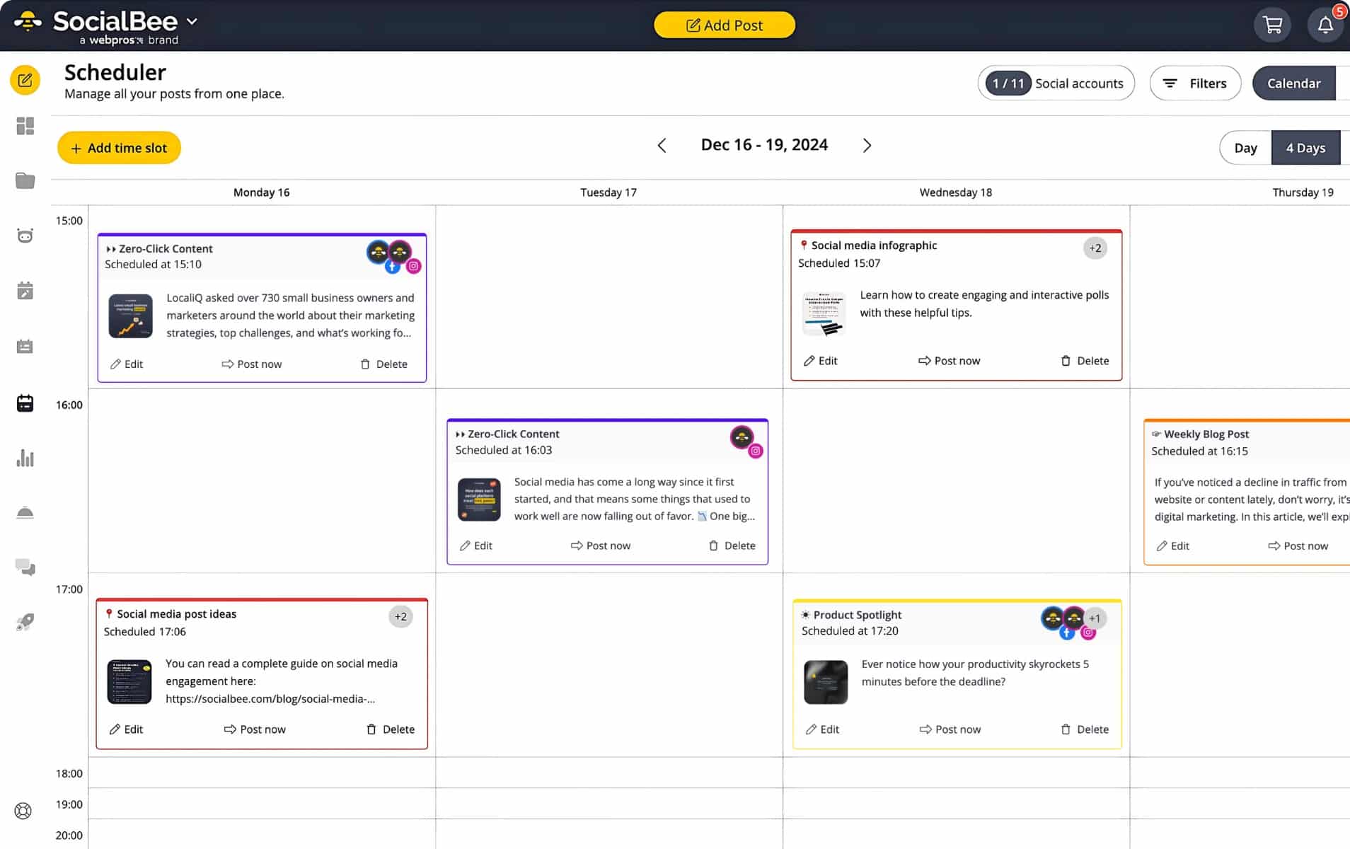 How to schedule content and post on Threads - SocialBee